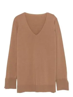 LE TRICOT PERUGIA V-neck Sweater - Brown