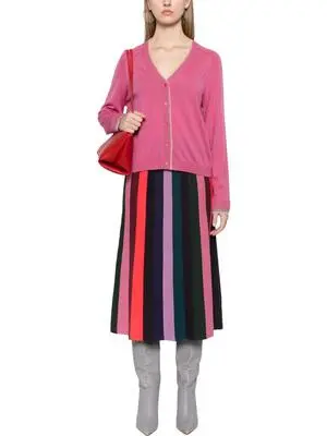 Paul Smith Striped Midi Skirt - Blue