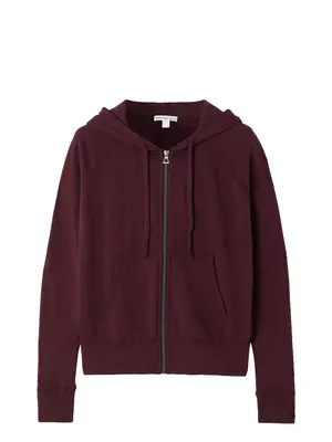 JAMES PERSE Cotton-terry Hoodie - Burgundy