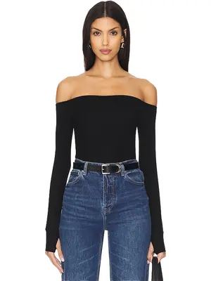 Michael Lauren Lanny Off Shoulder Top - Black