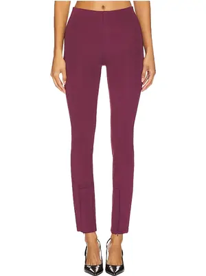Good American Sculpting Boss Pull On Slim Pant - Oxblood002