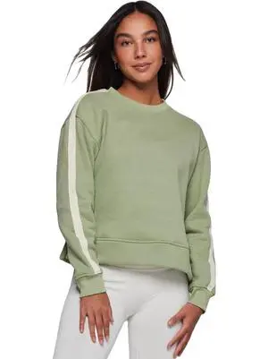 REBODY Rebody Active Sideline Fleece Crewneck Sweatshirt Matcha/bone