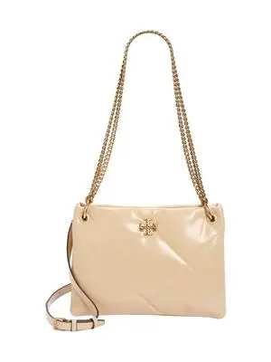 Tory Burch Kira Diamond Quilted Leather Shoulder Bag - Vanilla Soft Serve