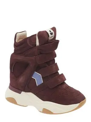 Isabel Marant Balskee Wedge Sneakers - Plum/ Lavender