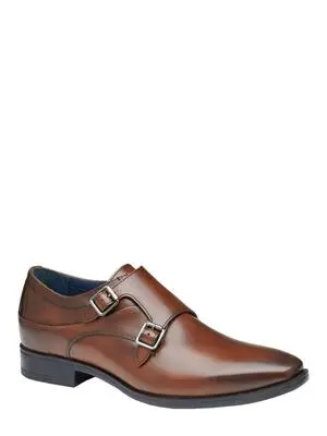 Johnston & Murphy Gibbons Monk Shoe - Brown Full Grain