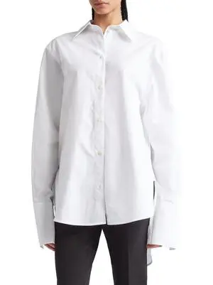 TOTEME Double Length Cuff Button-up Shirt - White
