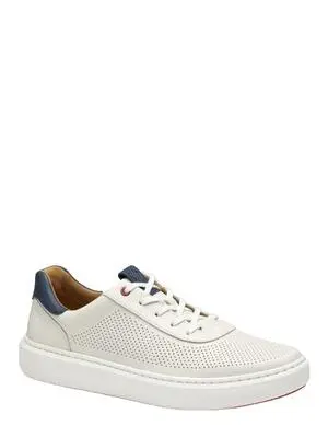 Johnston & Murphy Johnston & Murphy Anders Perforated Sneakers White Full Grain