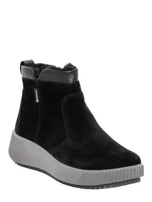 ARA Dahlia Waterproof Faux Fur Lined Sneaker - Black