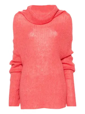 Yohji Yamamoto Cowl-neck Sweater - Pink