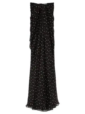 ALEXANDER MCQUEEN Alexander McQueen Strapless Floral Silk Dress