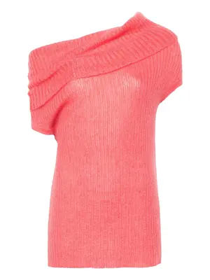Yohji Yamamoto Cowl-neck Vest - Pink