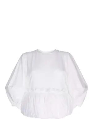 ENFOLD Long-sleeve Blouse - White