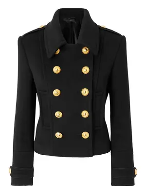 TOM FORD Embellished Wool-felt Jacket - Black