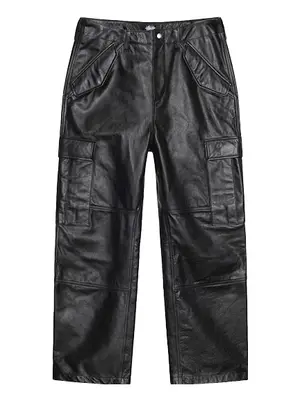 StÜssy Military Cargo Leather Pant - Black