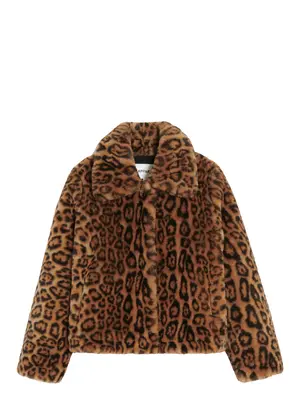 Apparis Leopard-print Jacket - Brown