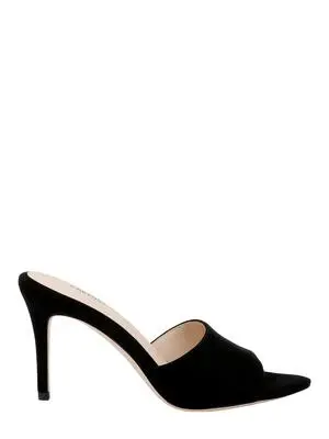 L'Agence Lolita V Sandals - Black Suede