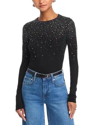 Generation Love Elsie Crystal Embellished Sweater Black