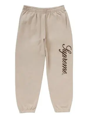 Supreme Embroidered Script Sweatpant - Stone