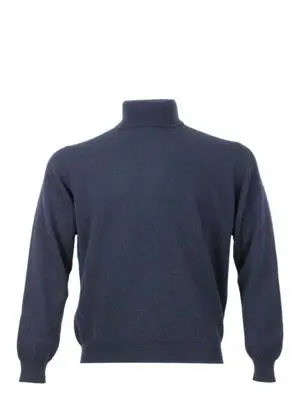 FILIPPO DE LAURENTIIS Cashmere Turtleneck Sweater Blu Oltremare
