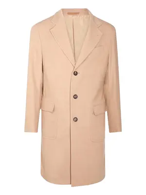 Eleventy Eleventy Camel Wool Coat Brown