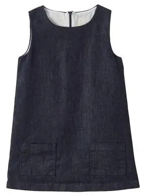 VILD HOUSE OF LITTLE Organic Denim Shift Dress - Blue