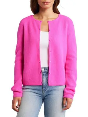 Caslon Wool And Cashmere Cardigan Pink Flash