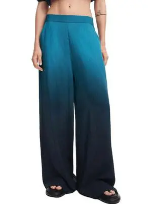 Desigual Tremiti Ombré Wide Leg Pants - Green