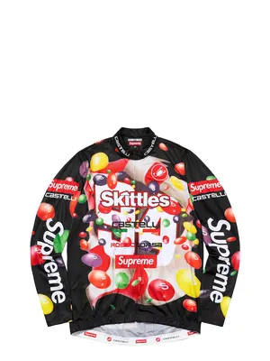 Supreme X Skittles X Castelli Long-sleeve Cycling Jersey - Black