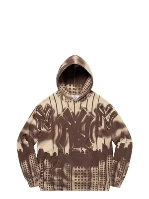 Supreme Supreme X New York Yankees Airbrush Hooded Sweatshirt Tan