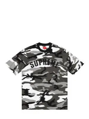 Supreme Intarsia Camo Short-sleeve Top 'snow Camo - White