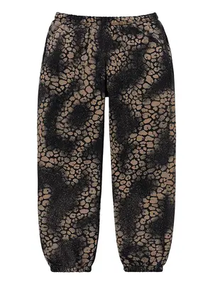 Supreme Bleached Leopard Sweatpant - Black