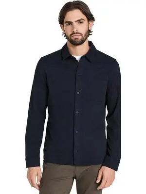 Vince Sueded Jersey Button Down Shirt Coastal