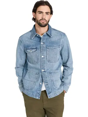 ALEX MILL Work Jacket In Denim - Vintage Wash