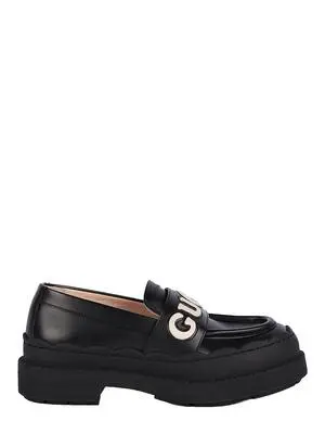 Gucci Leather Loafer - Black/white