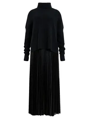 ALLSAINTS AllSaints Spark 2-in-1 Midi Dress Black