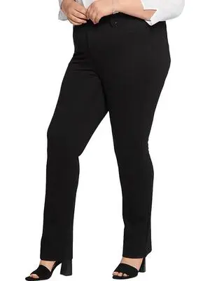 NYDJ Nydj Plus Marilyn Straight Ponte Pants Black