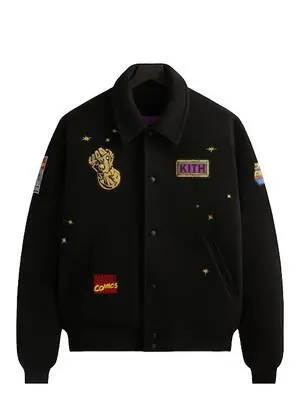 Kith X Marvel Universe Varsity Jacket - Black/purple