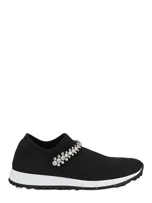 JIMMY CHOO Verona Knit Crystal Trainers - Black