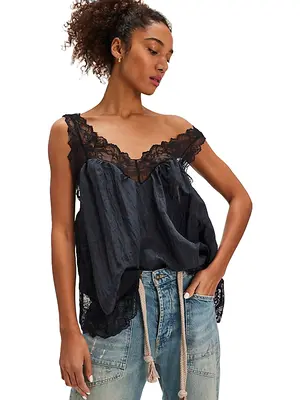 Free People Lacey Essential Tunic - Black