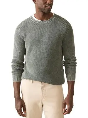 Faherty Brand Sunwashed Crewneck Sweater - Mountain Olive