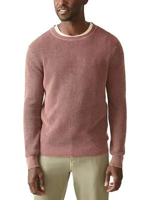 Faherty Brand Sunwashed Crewneck Sweater Plum Wine