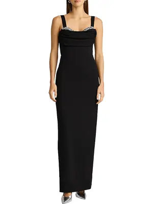 Zac Posen Beaded Gown - Black