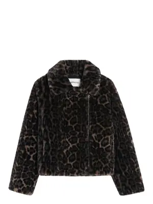 Apparis Leopard-print Faux-fur Jacket - Brown