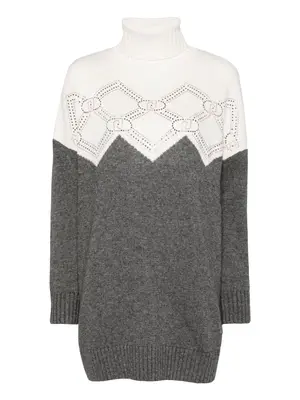 Liu Jo Rhinestone-logo Sweater - Grey