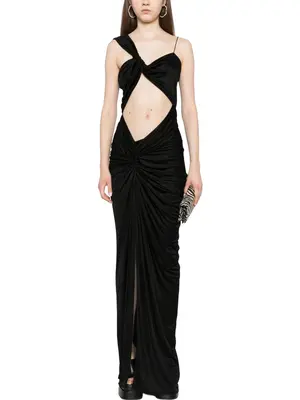 COSTARELLOS Costarellos Glossy Jersey Gown