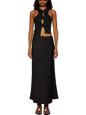 Christopher Esber Twist Verner Lace Maxi Dress - Black | Editorialist