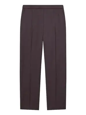 Theory Treeca Wool Crop Trousers - Cacao