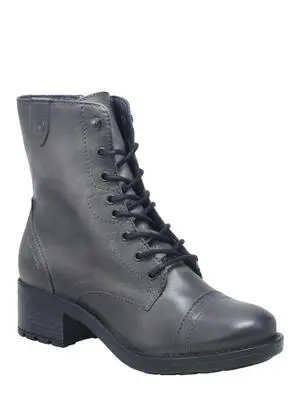 Miz Mooz Calla Lace-up Bootie - Graphite Antique Burnish