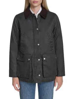 Cole Haan Coated Hunter Jacket - Army Green