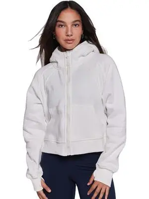 REBODY Rebody Active Fleece Full Zip Hoodie Brilliant White